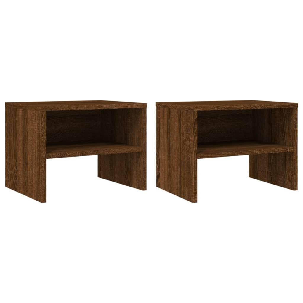 Tables de chevet 2pcs Chêne marron 40x30x30 Bois d'ingénierie | Leroy ...