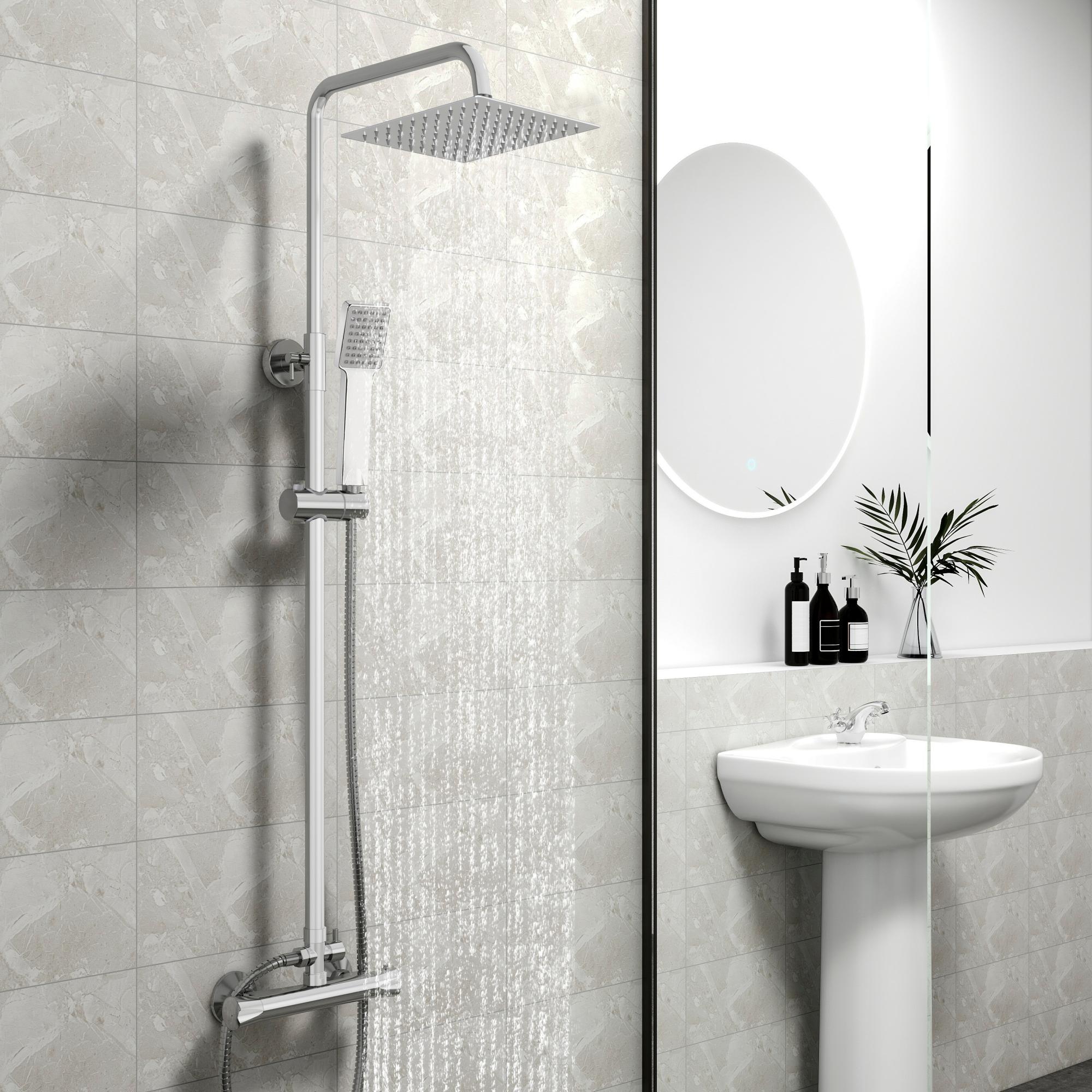 OCEAN Colonne de douche système de douche chromé, set de douche avec ...