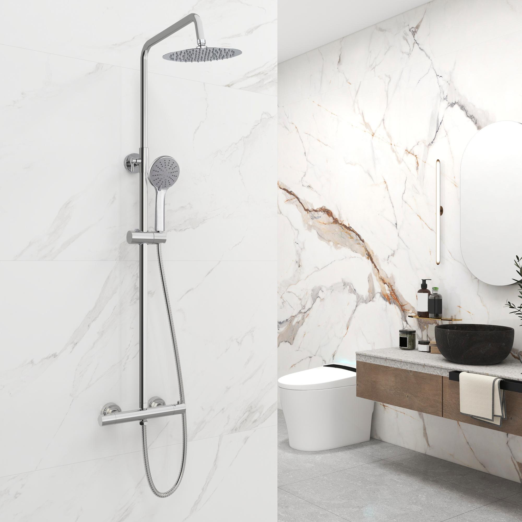 OCEAN Colonne de douche thermostatique 38°C, ensemble colonne de douche ...