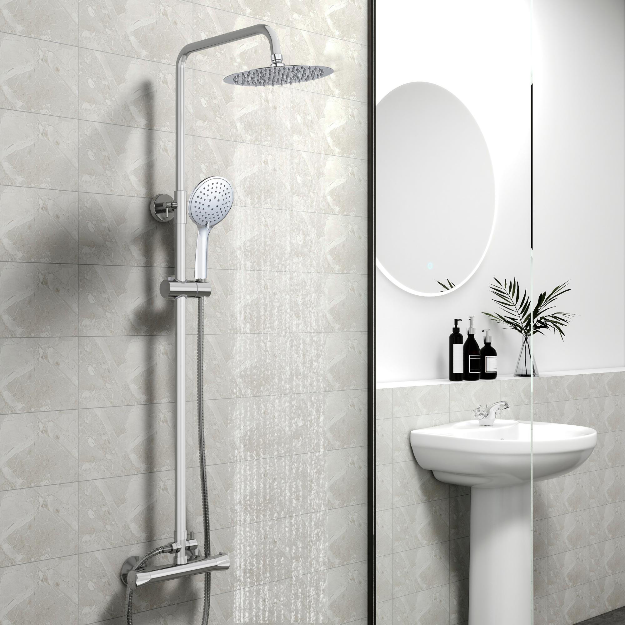 OCEAN Colonne de douche système de douche chromé, set de douche avec ...