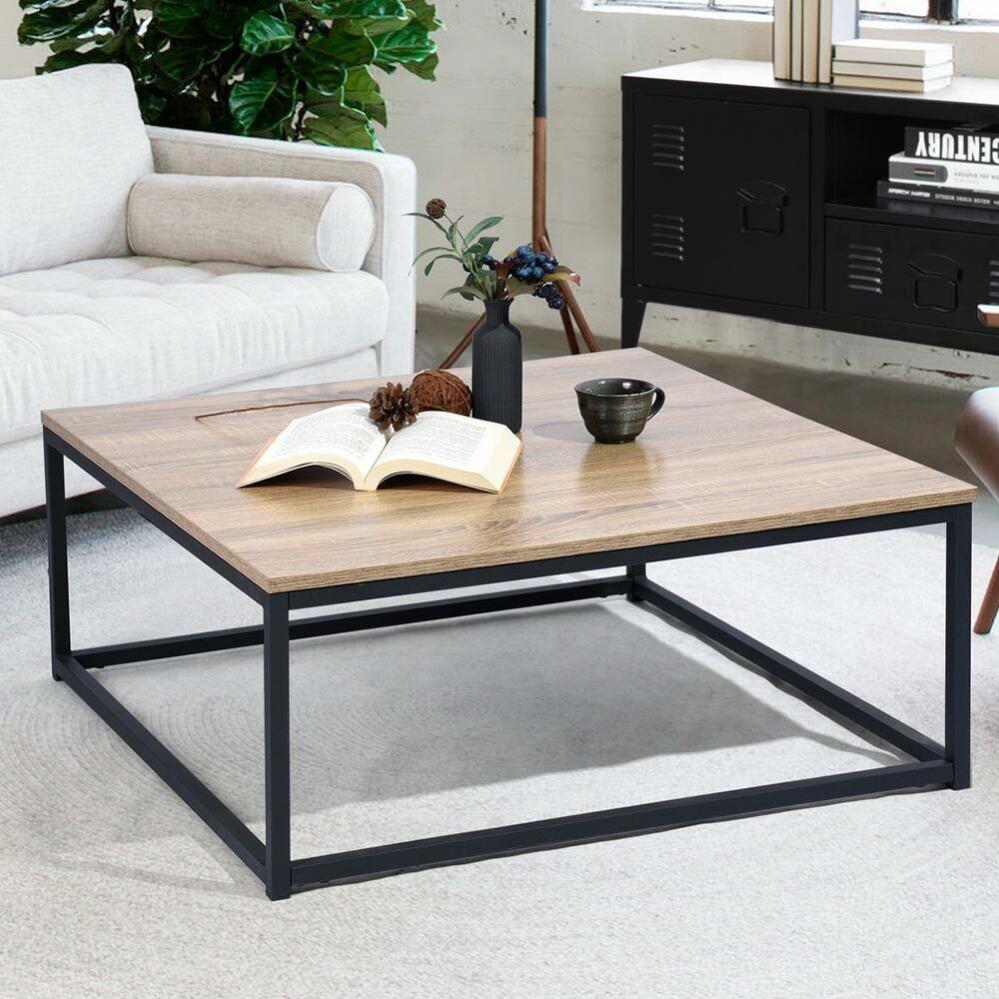 Tavolino Divano Salotto Quadrato Design Moderno Industriale Legno ...