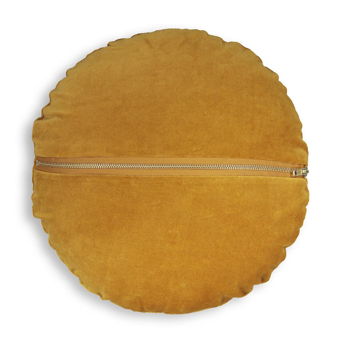 Coussin rond velours, Velvet - Bronze - diam 35 cm | Leroy Merlin