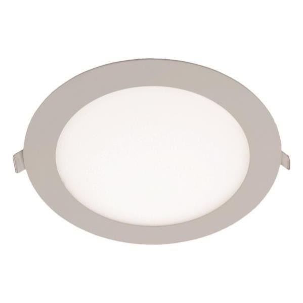 PANEL LED EMPOTRAR NIQUEL Ø225mm 18W 3000K AC85-265V PLUS | Leroy Merlin