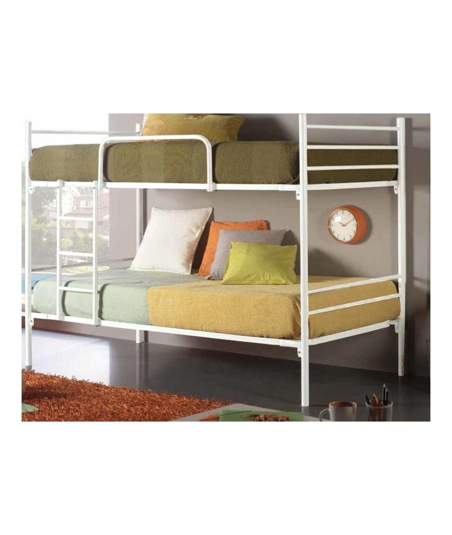 LITERA METÁLICA LUNA - Blanco - 80 x 180 - Sin cama supletoria | Leroy Merlin