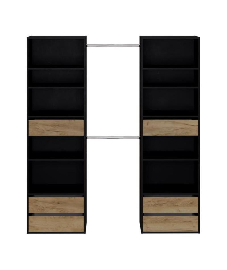 Dressing COMBI 2 penderies et 6 tiroirs - L 177 x P 48 x H 200 cm ...
