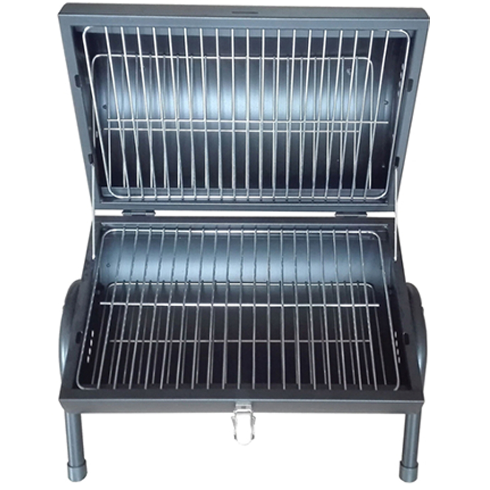 Barbecue portatile doppia griglia grande rettangolare a carbone cuoci ...
