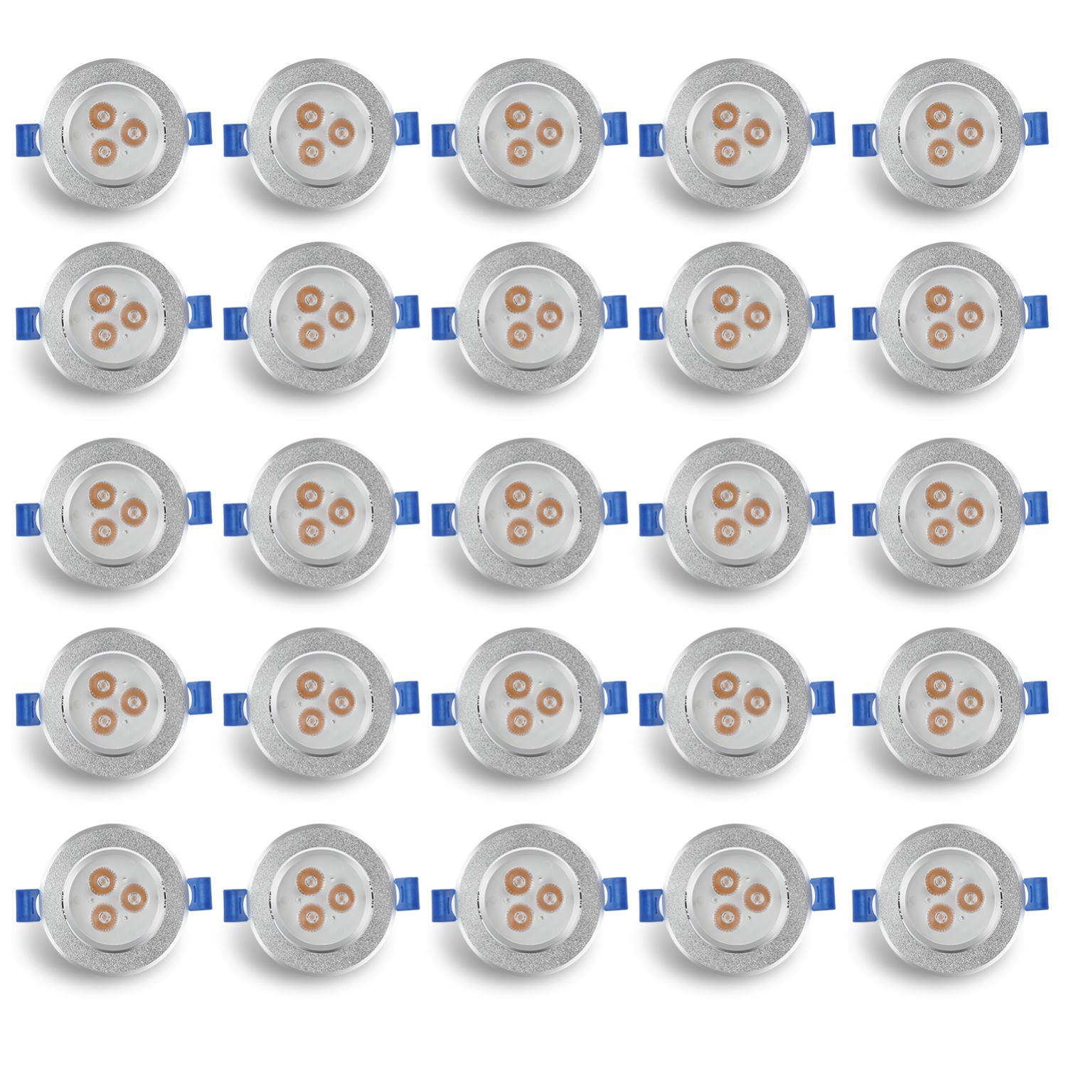 Juego de 20 focos LED empotrables Foco empotrable LED de 3 W ...