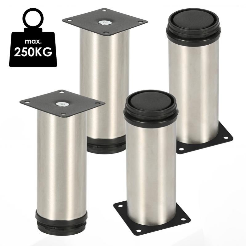 4x pieds de meuble pieds de meuble pied en acier inoxydable diamètre 40 ...