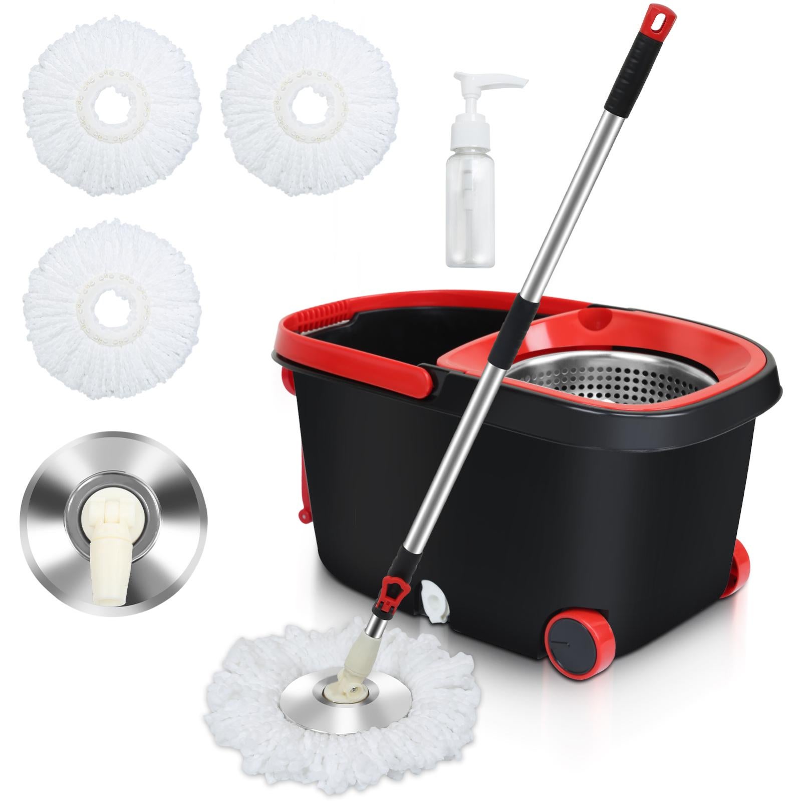Mop Turbo Set Mocio Tergipavimento con 3 Tappetini in Microfibra e ...
