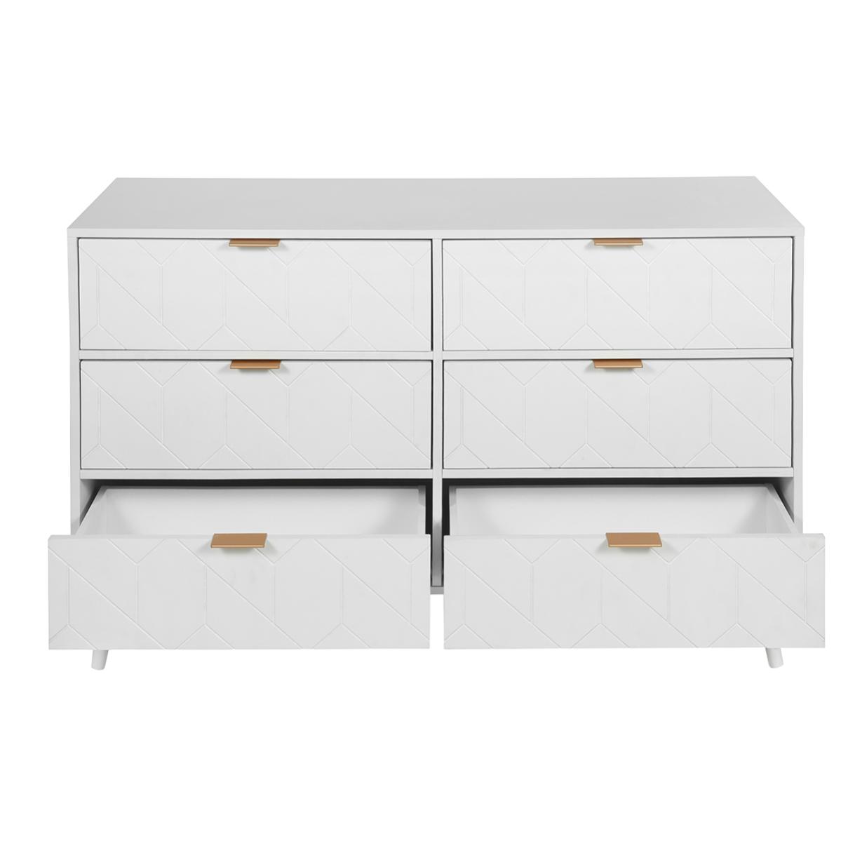 Commode de table Armoire avec Six tiroirs fond blanc | Leroy Merlin