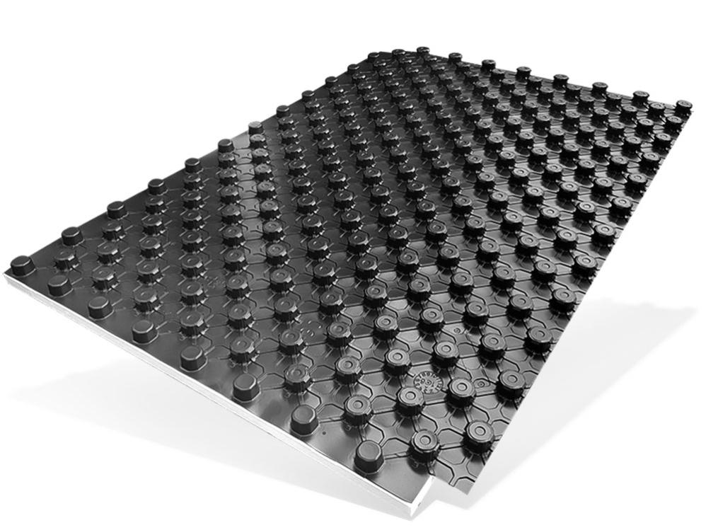 Pannello bugnato in polistirene espanso sinterizzato, spessore totale 33 mm, EPS 150 ...