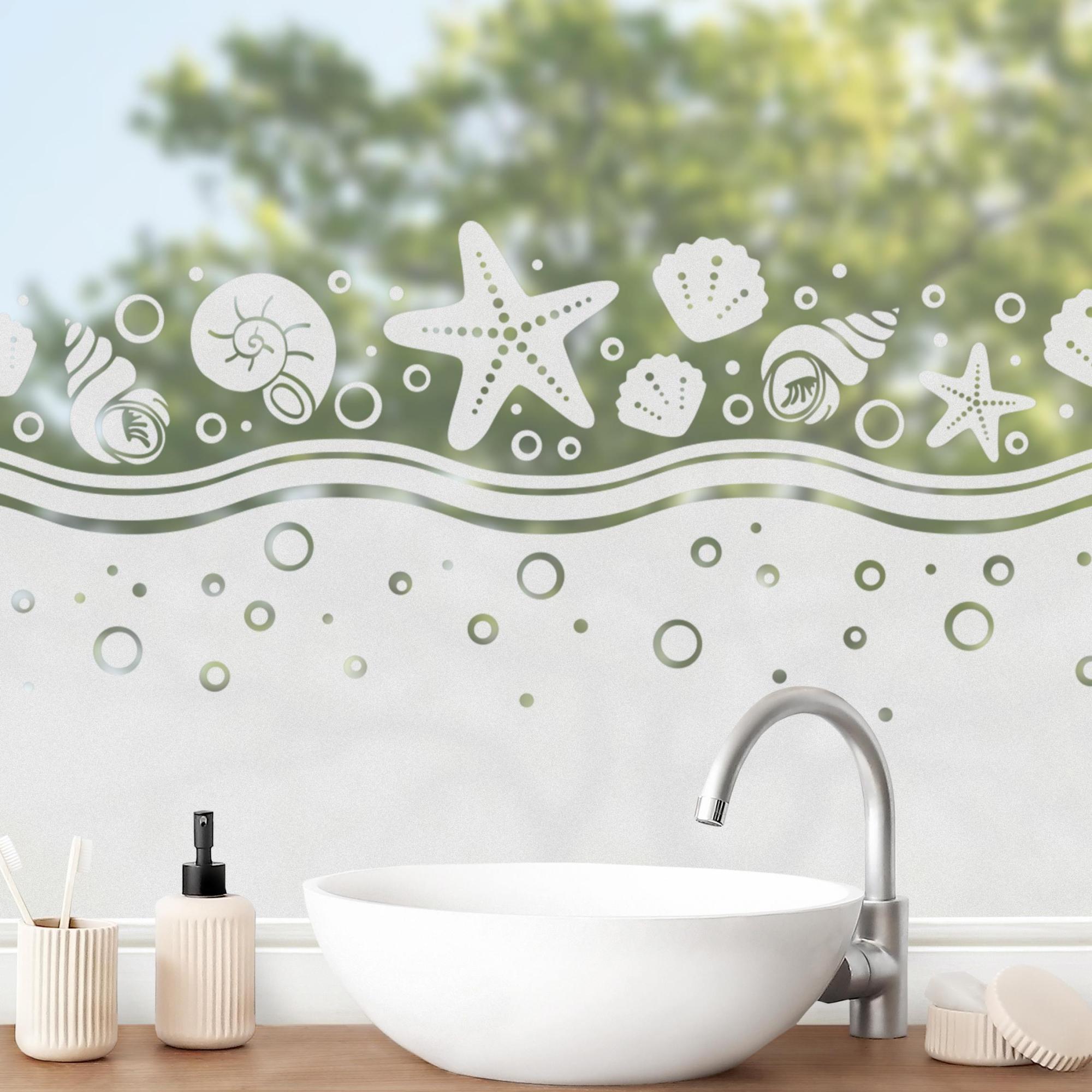 Pellicola per vetri 100 x 180 cm Pellicola vetri adesiva Pellicola opaca vetri satinata 46 Bagno ...