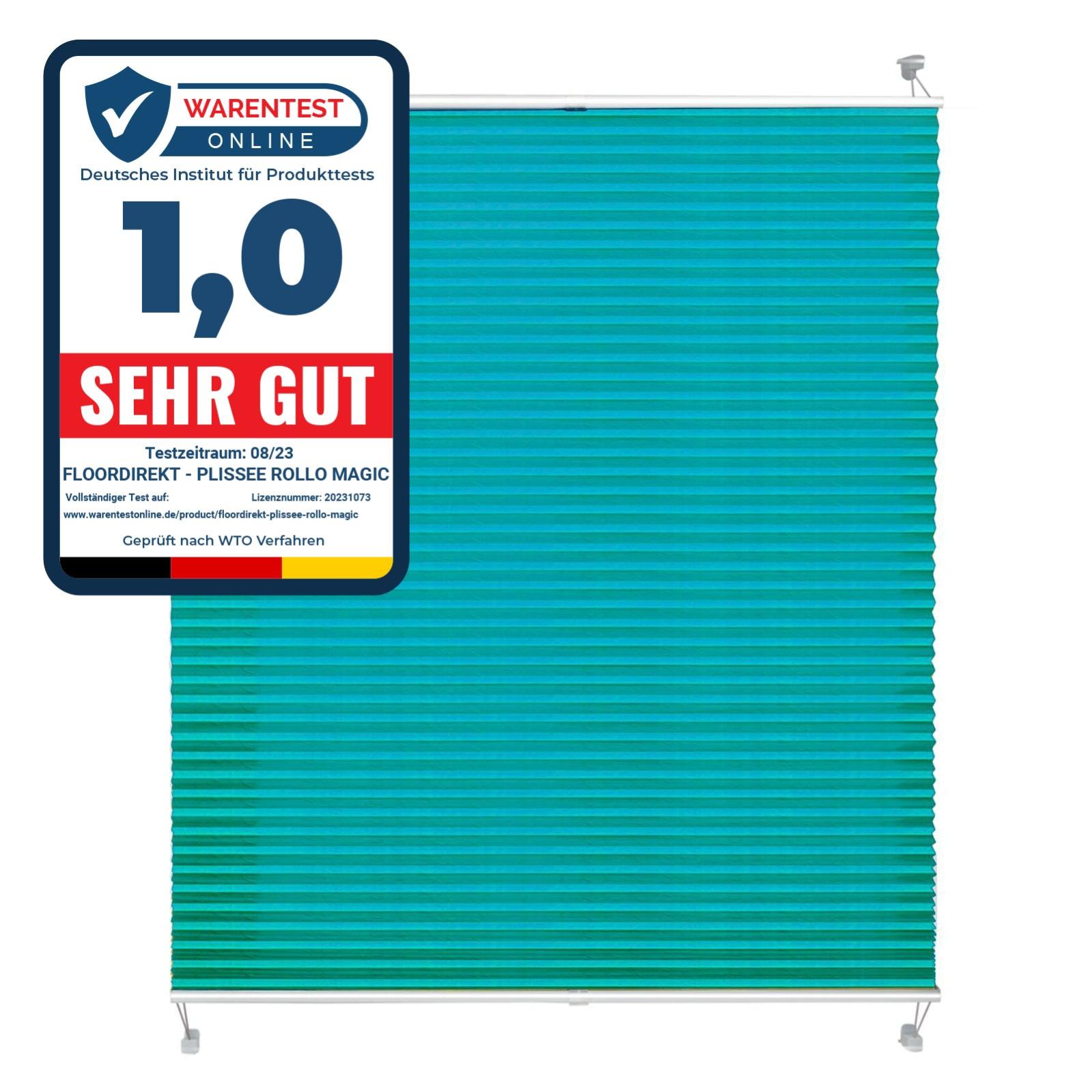 KARAT >Store plissé Magic Bleu pétrole 75 x 200 cm | Leroy Merlin