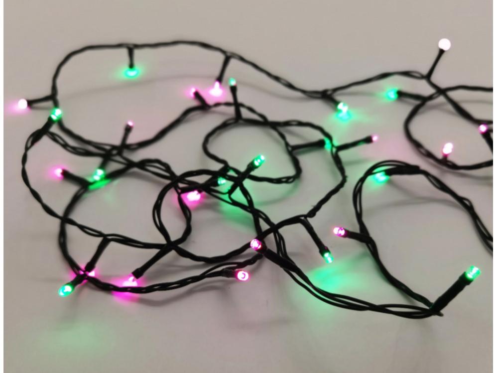 Guirlande lumineuse de Noël bi-couleur 120 LED longueur 9m50 | Leroy Merlin