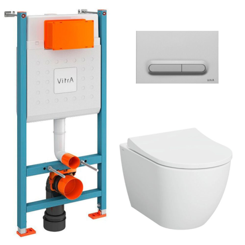 Vitra V-Fix Core Pack WC bâti-support + WC sans bride Vitra S60 ...