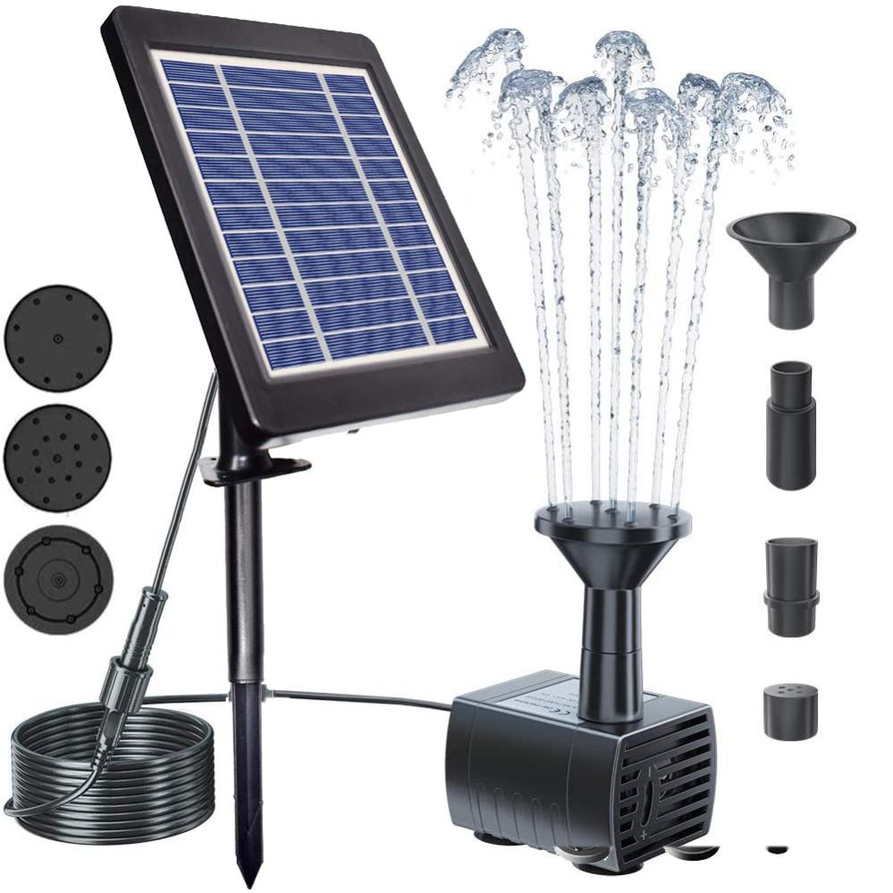 Bomba de fuente de agua solar al aire libre, kit de bomba de estanque ...