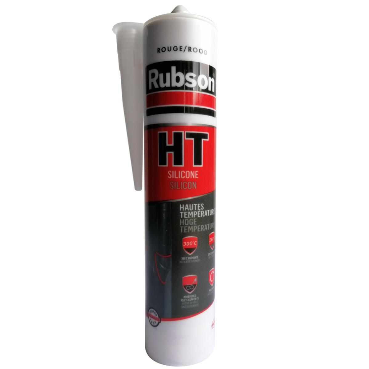 RUBSON SILICONE MASTIC HAUTE TEMPERATURE ETANCHEITE ROUGE - 300ml ...