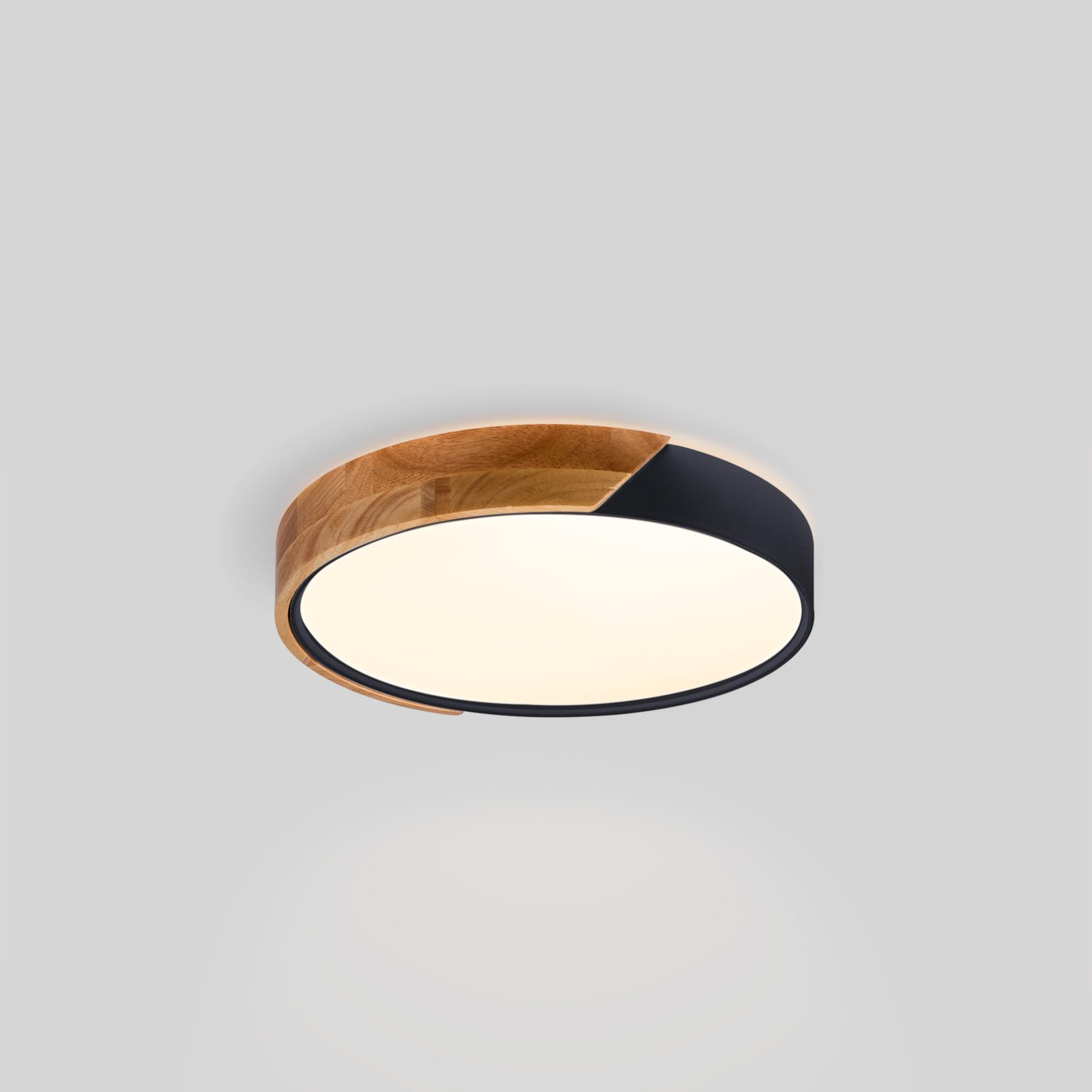 Plafón LED techo CCT 24W - Madera y Policarbonato - ø40cm - IP22 ...