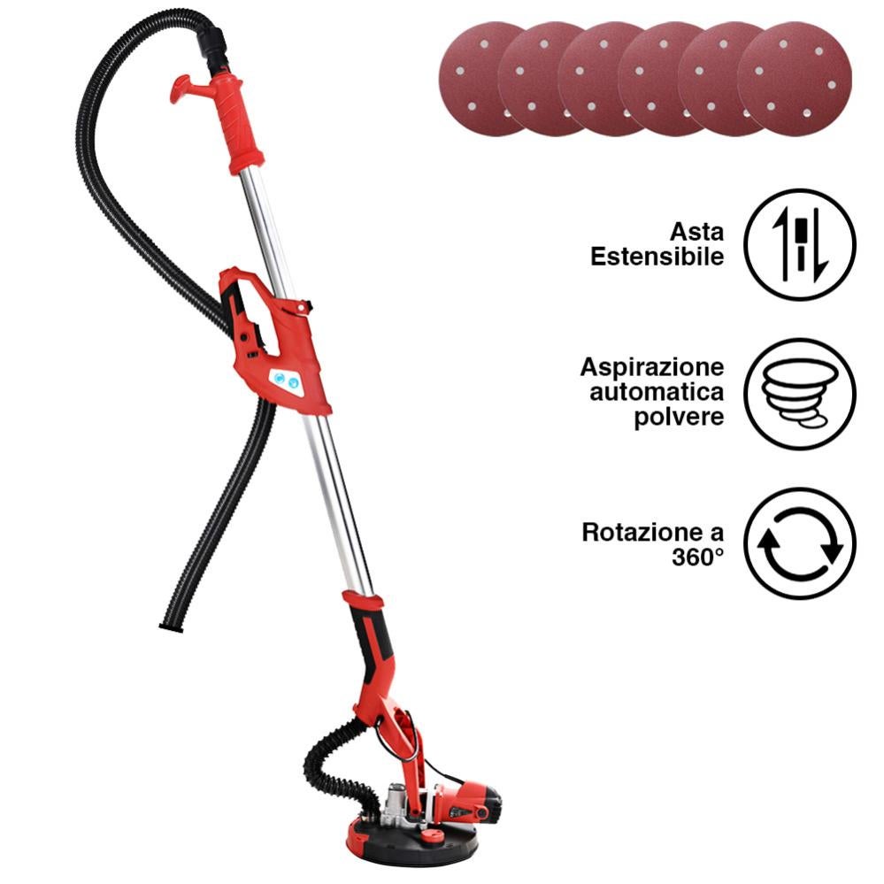 Levigatrice Muro Soffitto Carteggiatrice Giraffa 750W Cartongesso con Aspiratore | Leroy Merlin