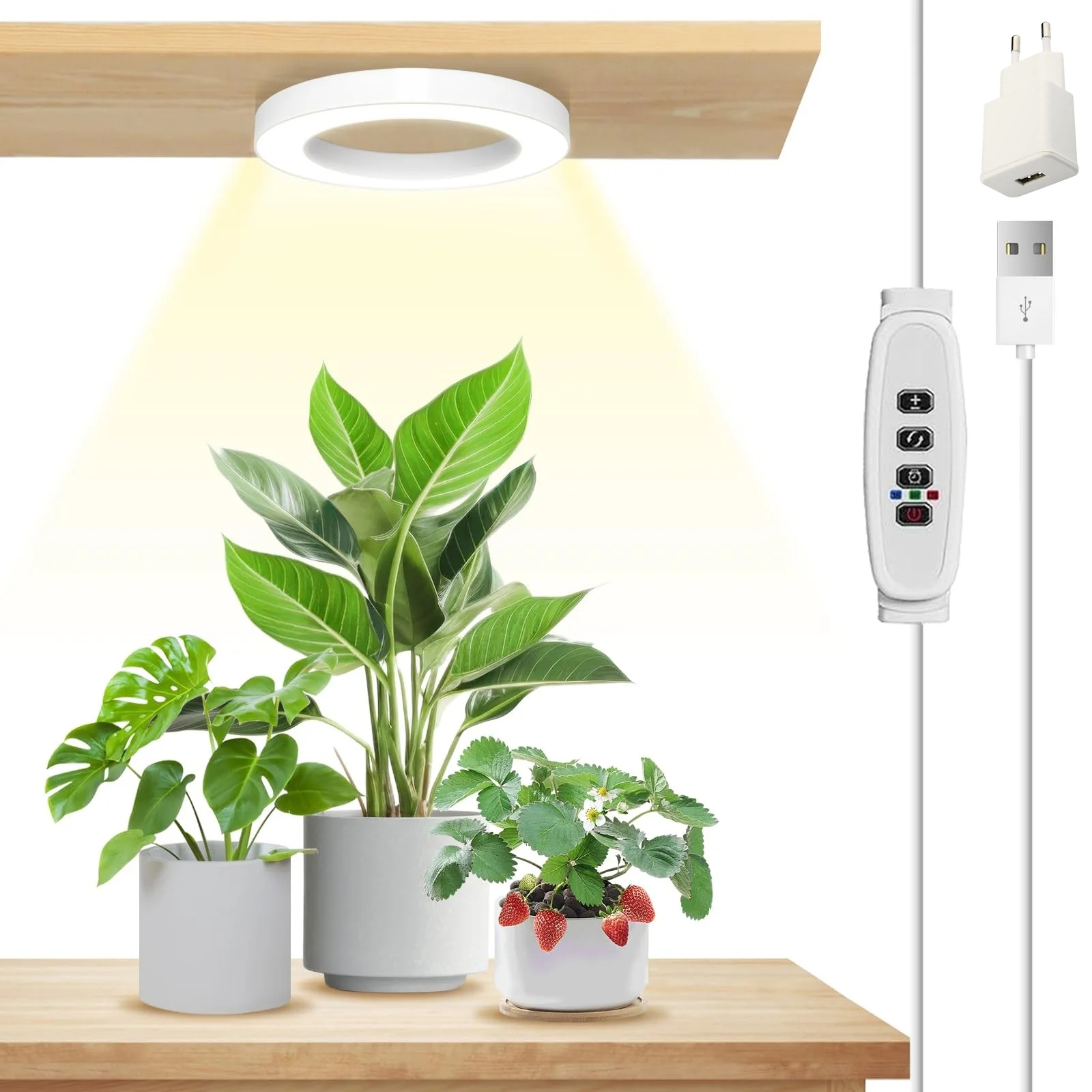 Lampe de culture à 48 LED pour plantes d'intérieur, lampe de culture à ...