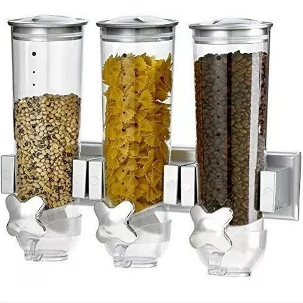 Dispenser Cereali Triplo con Montaggio a Parete Distributore Corn ...