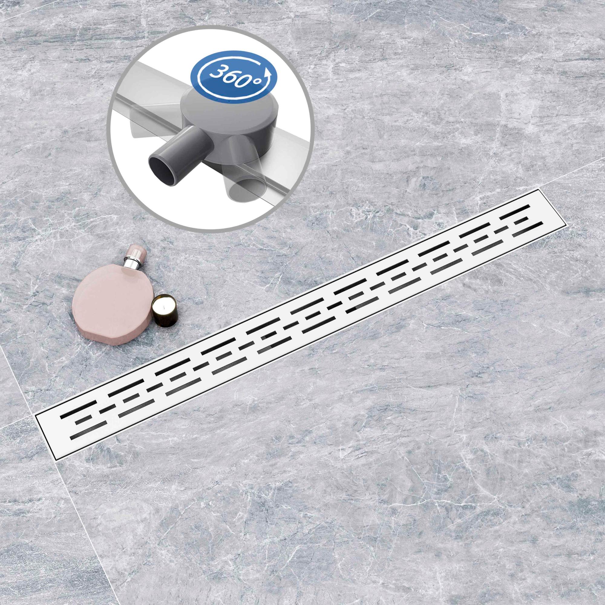 AICA caniveau de douche en acier inoxydable italien+siphon 360°,siphon ...