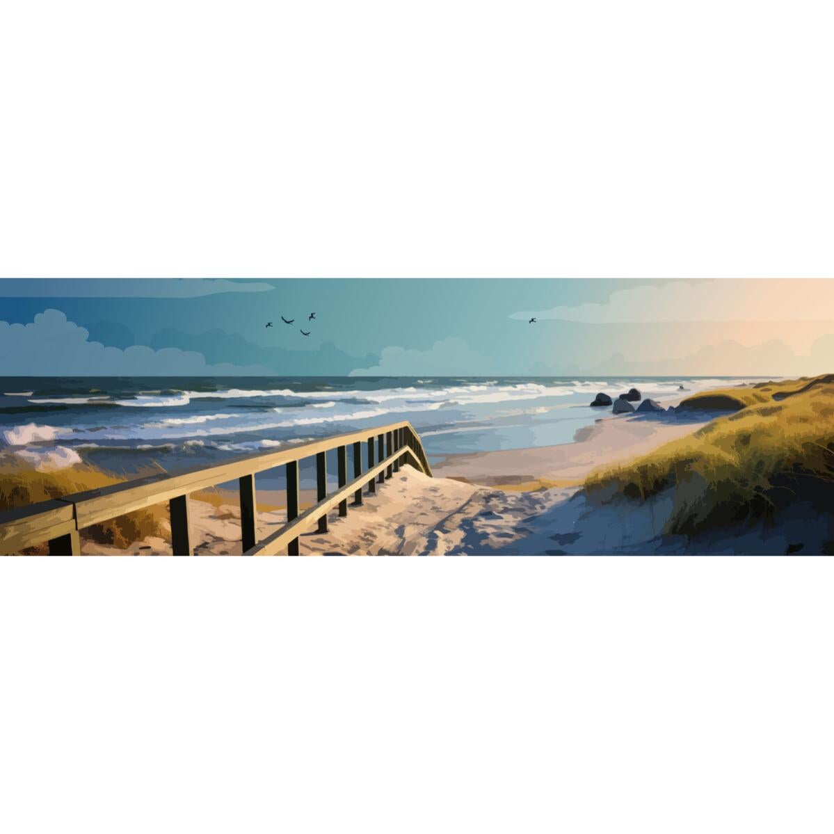 Tableau sur toile douce plage 30x97 cm | Leroy Merlin