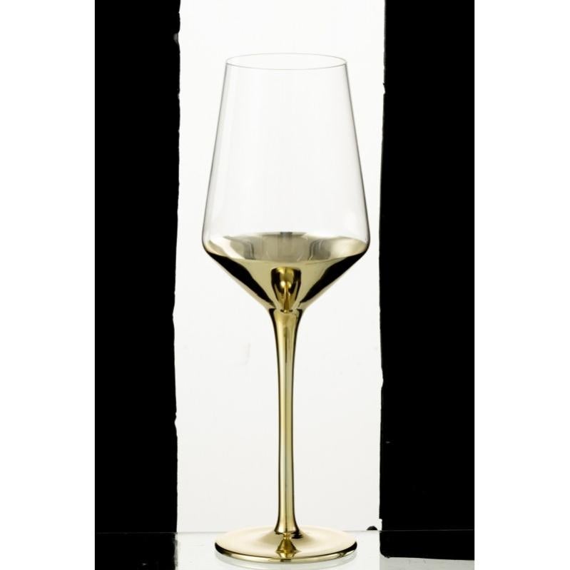 Verre à vin en Verre Or 8,5x8,5x25,5cm | Leroy Merlin