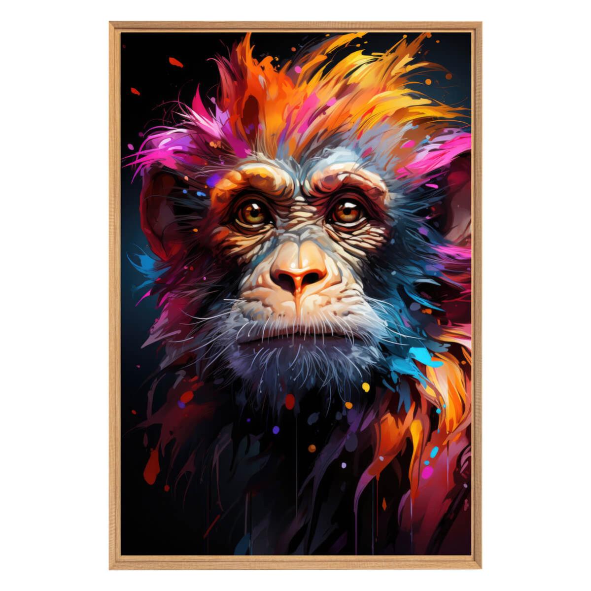Tableau mural encadré singe vibrant 65x97 cm | Leroy Merlin