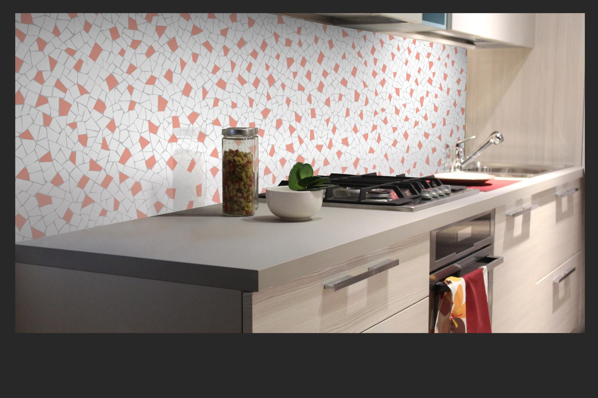 Malla trencadis moteado coral mate 50x50 cm/ precio por m2 | Leroy Merlin