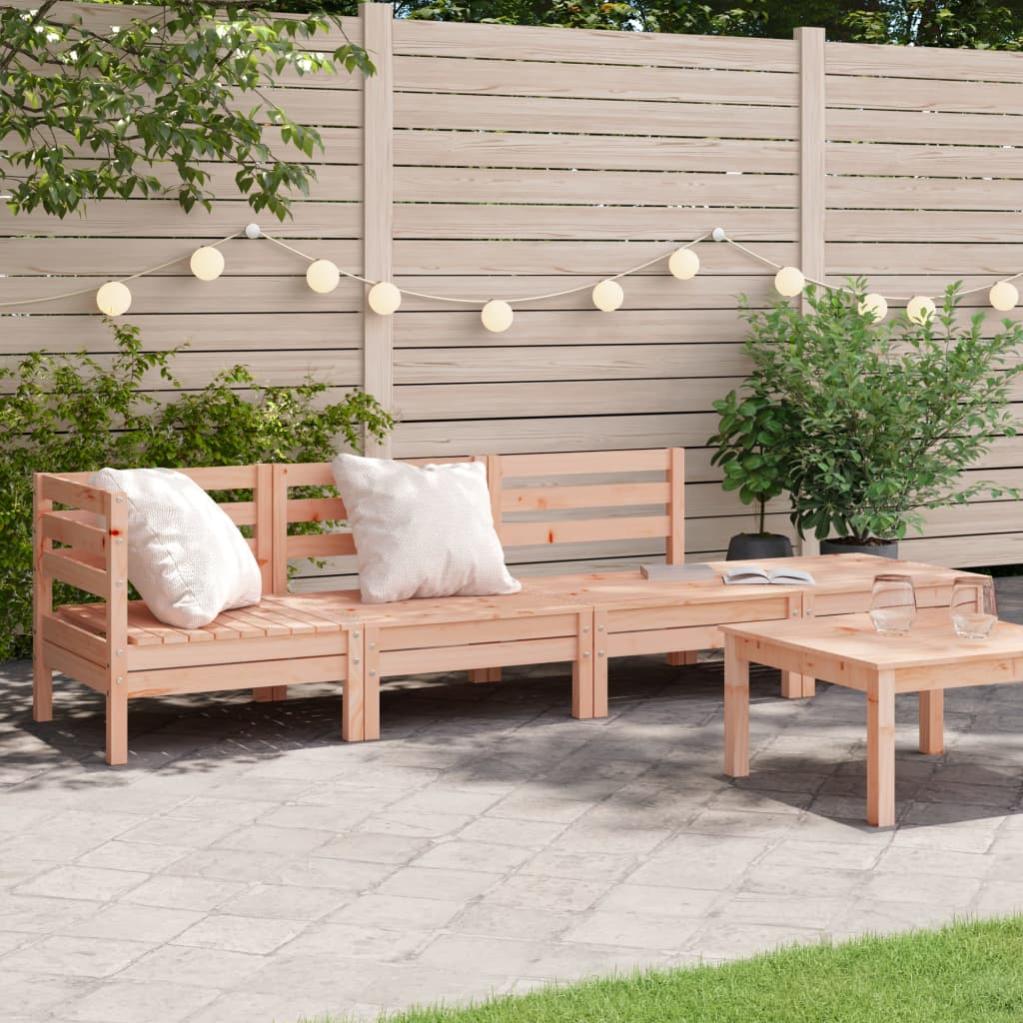 Divano da Giardino，Divano per esterno，Sofà a 4 Posti in Legno Massello ...