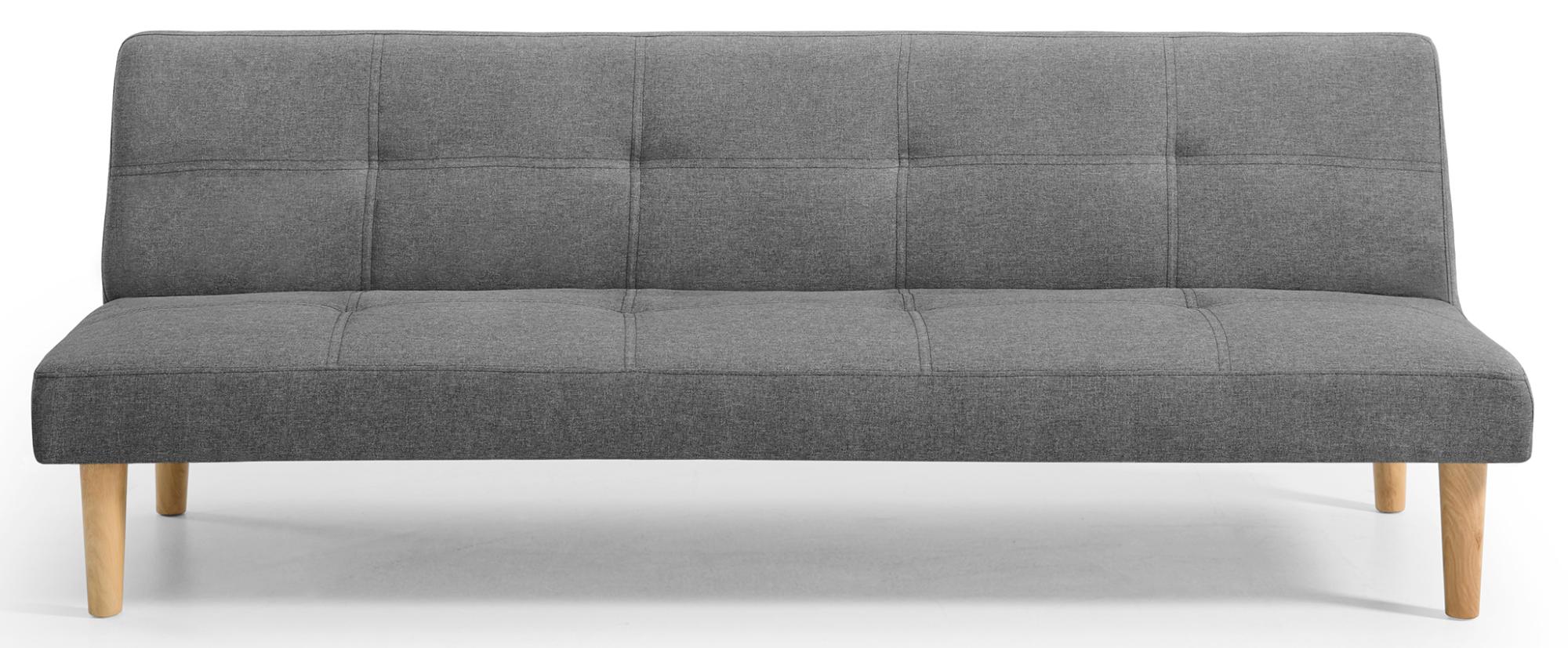 Sofá Cama Mod. 378C | 3 Plazas | Tapizado en Tela | Color Gris | Sistema Apertura de Libro o ...