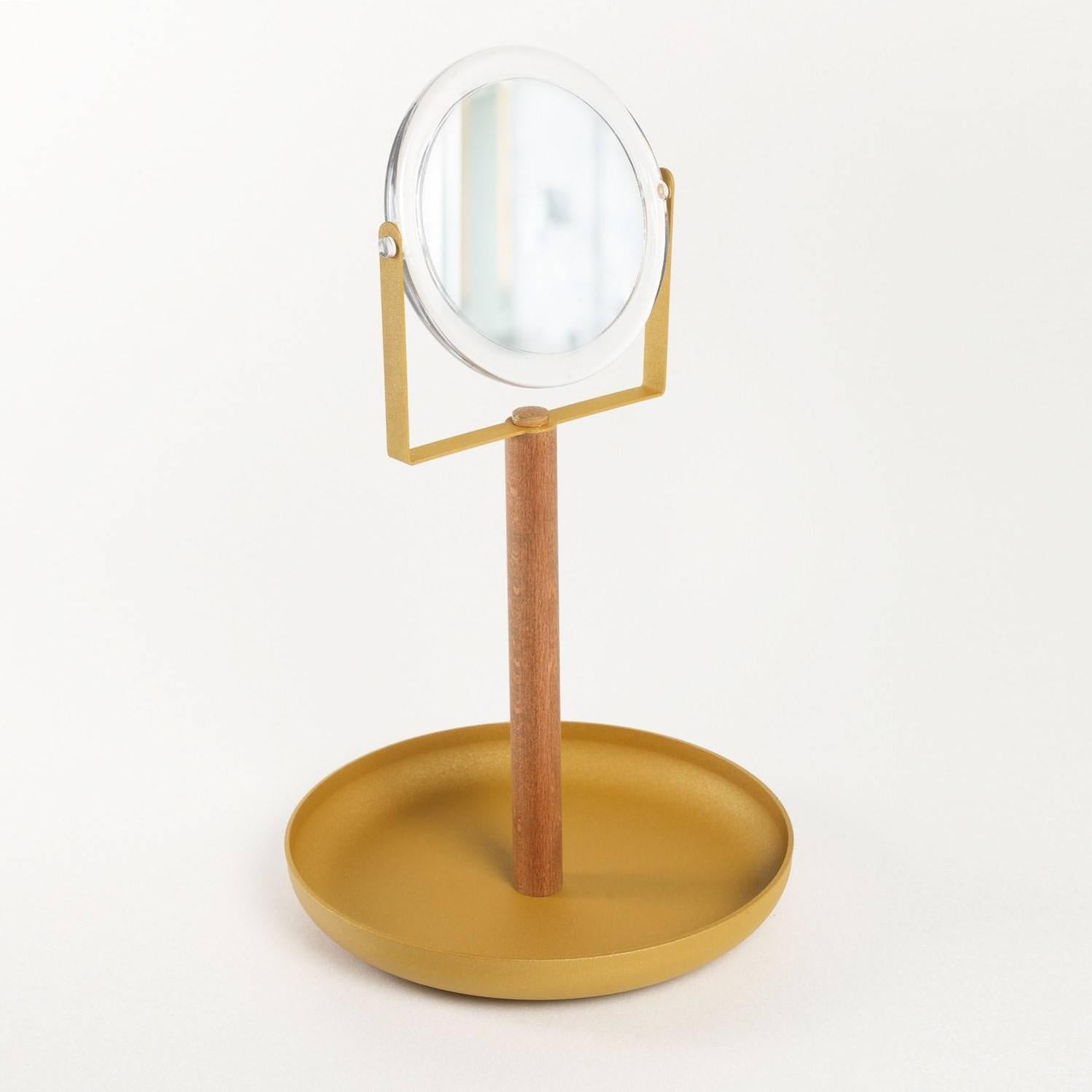 Présentoir de bijoux avec miroir Maxipile D20,5xH19cm Pin massif foncé ...