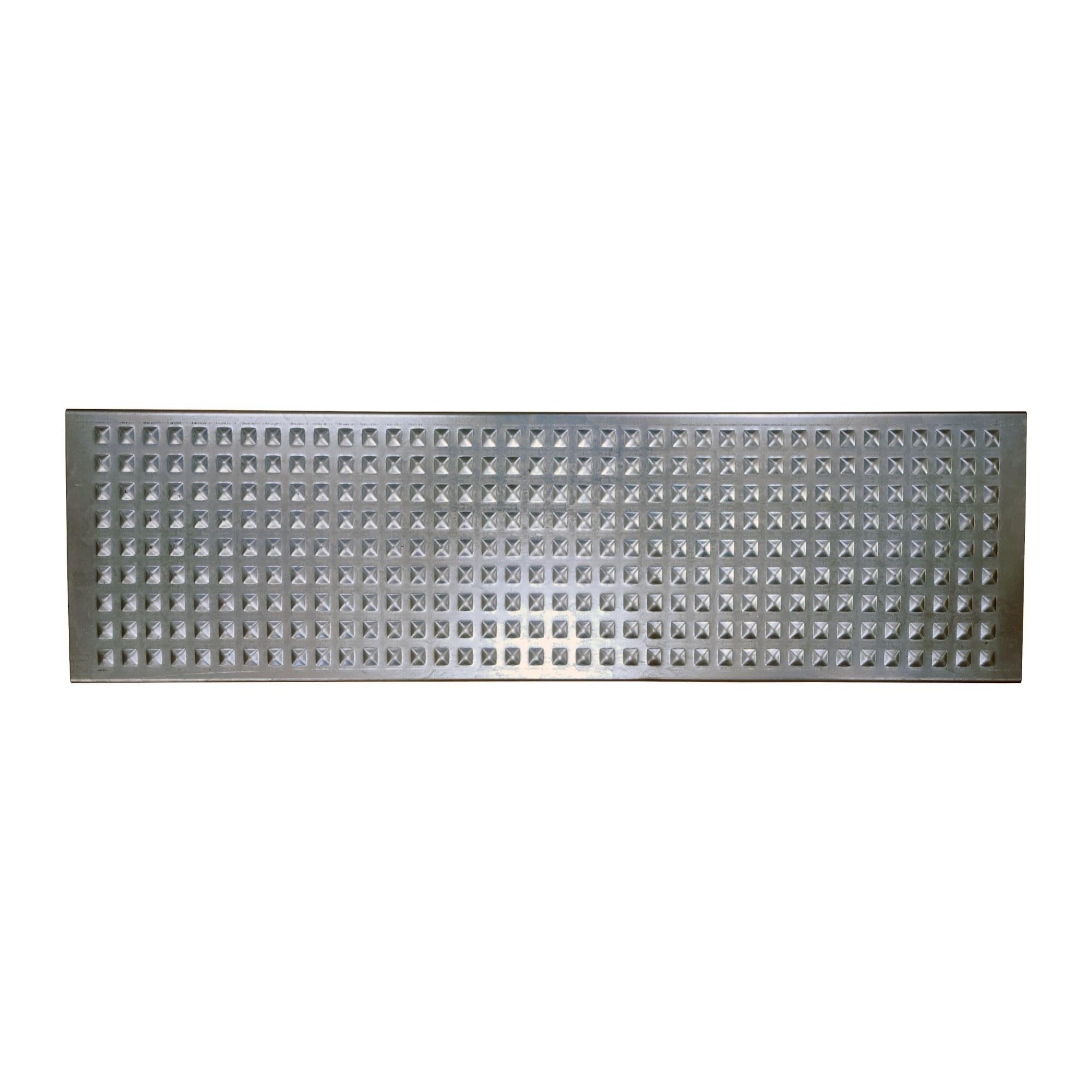 Acero Panel Peldaño Metálico Recto Repujado Punta Diamante 800x250mm ...