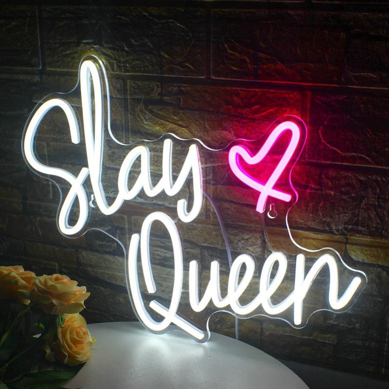 Slay Queen Néon LED, pour décoration murale, néon USB pour chambre à ...