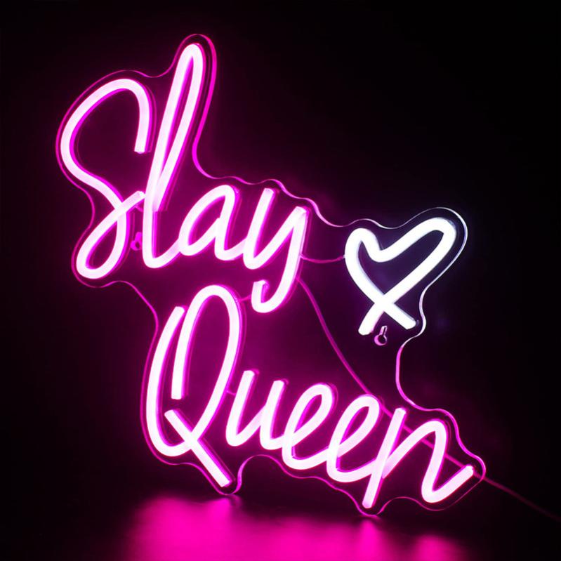 Slay Queen Néon LED, pour décoration murale, néon USB pour chambre à ...