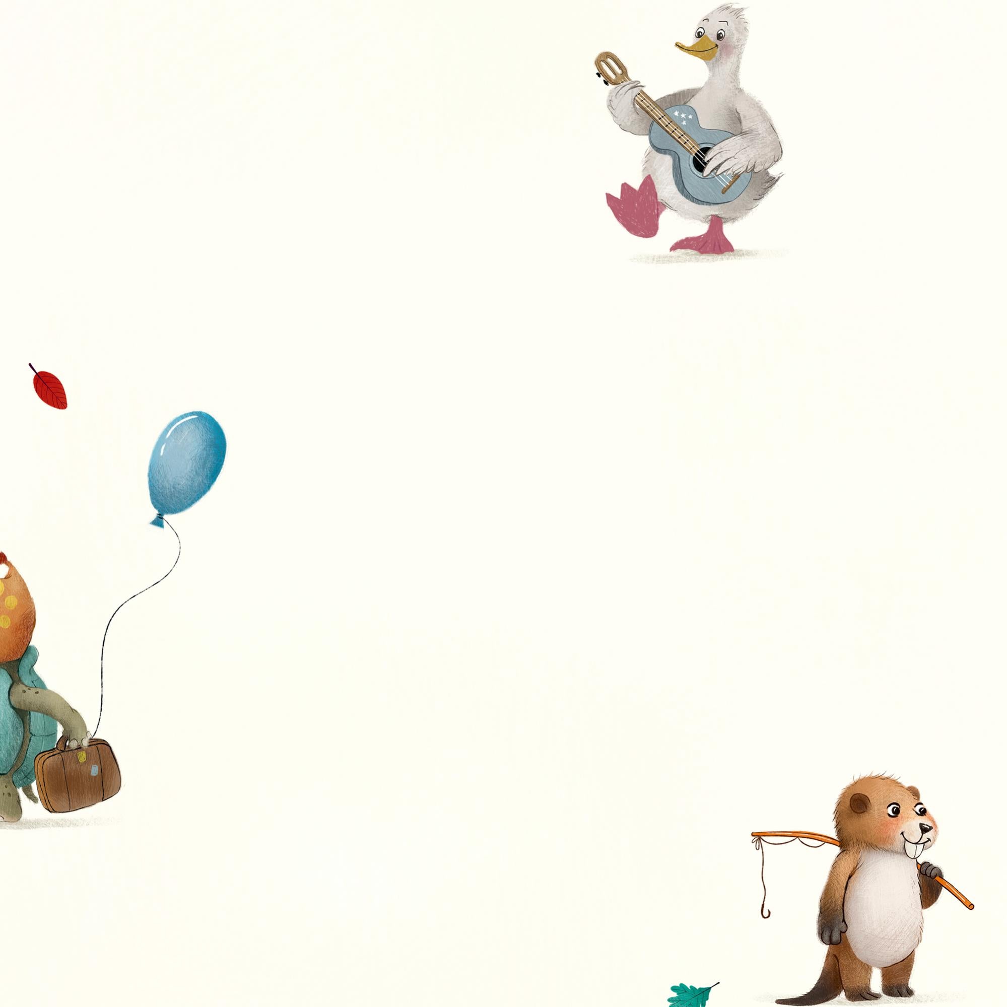 Carta dipinta Entre las hojas color Crema 65x300 cm | Leroy Merlin