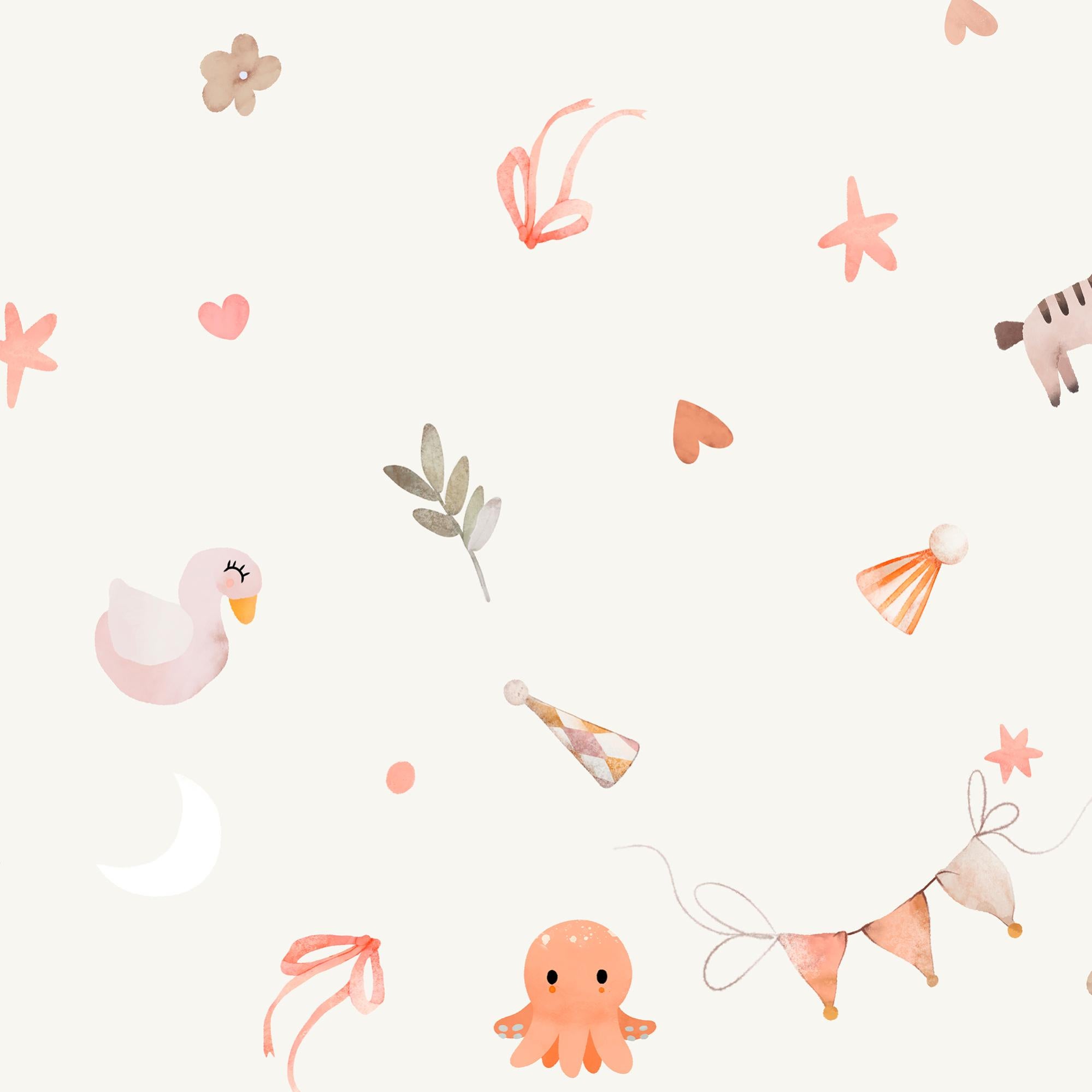 Papier peint Felicidad Rosa 65x300 cm | Leroy Merlin