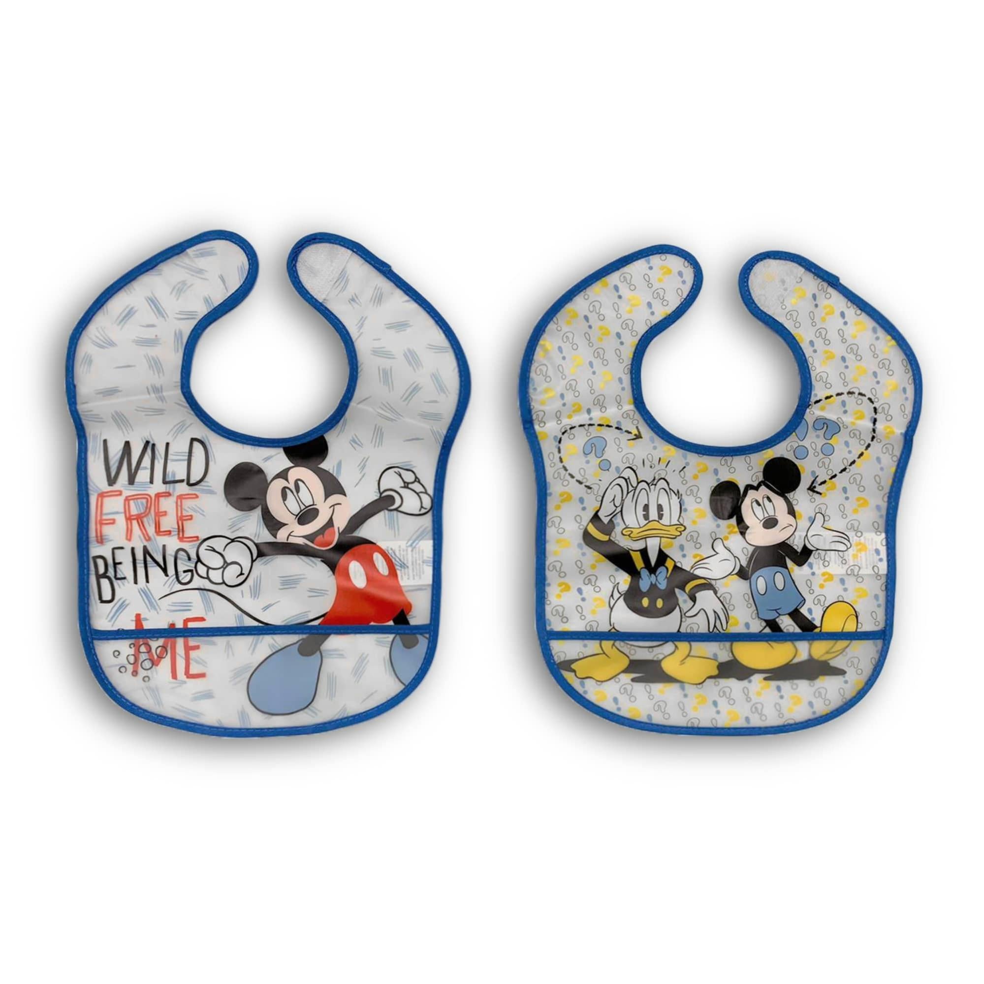 Bavaglino neonato bambino Disney Mickey Mouse 2 bavaglini in ...