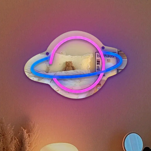 Planet Neon Signs LED Enseigne Murale Au Néon, Lampe Neon Light Lumière ...