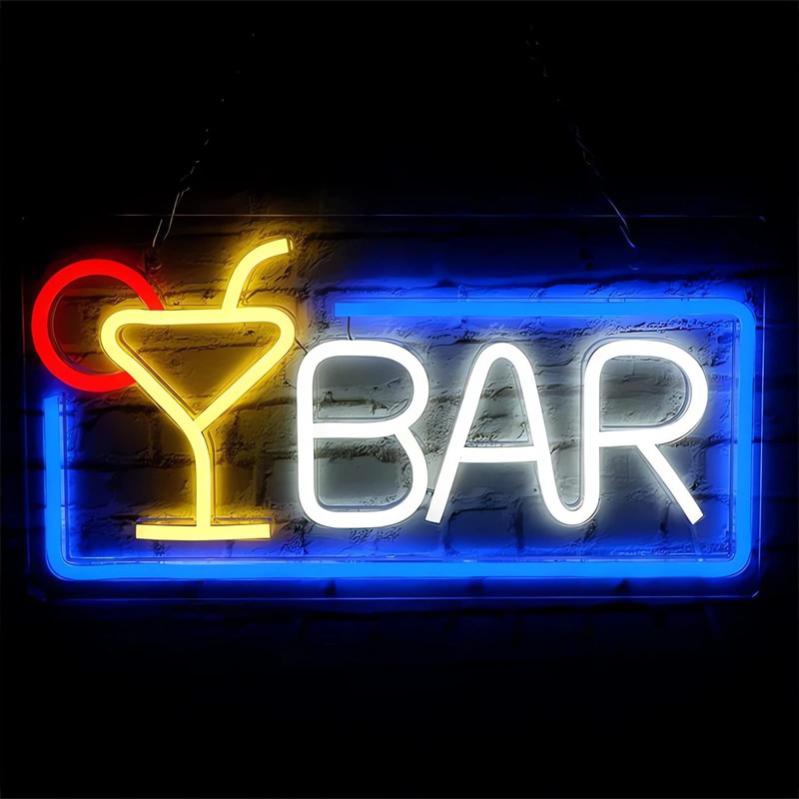 Neon LED Deko,Bar Neon Sign, Enseigne Lumineuse, 42×22×2CM Neon Light ...