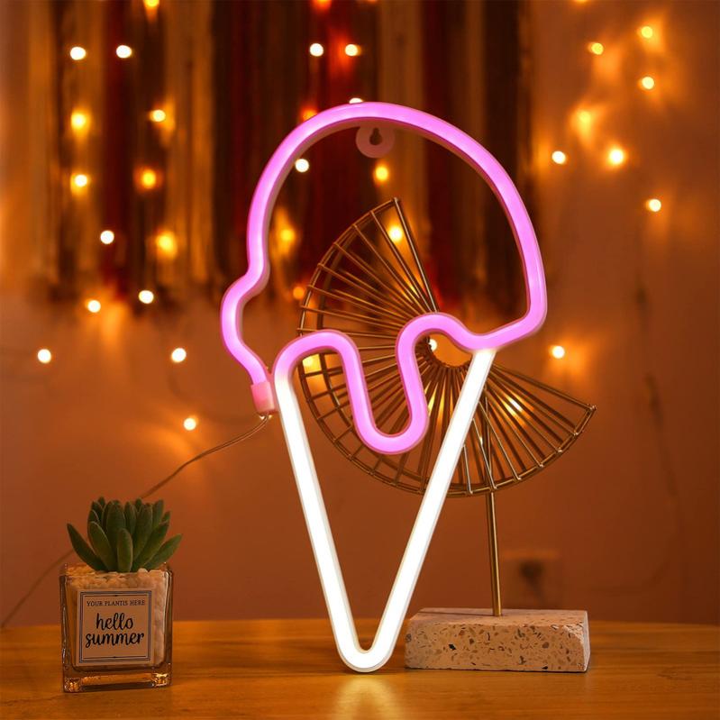 Ice Cream Neon Signs LED Neon Light Signs Crème Glacée Enseigne ...