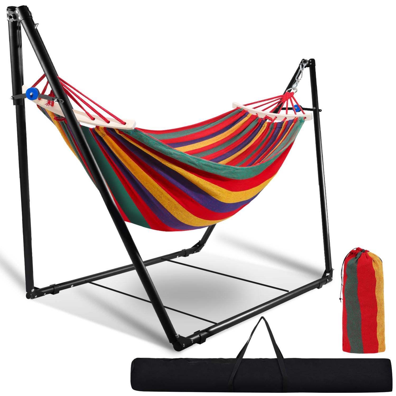 Hamac avec cadre hamacs, jusqu'à 150 kg, chaise suspendue hamac à tige ...