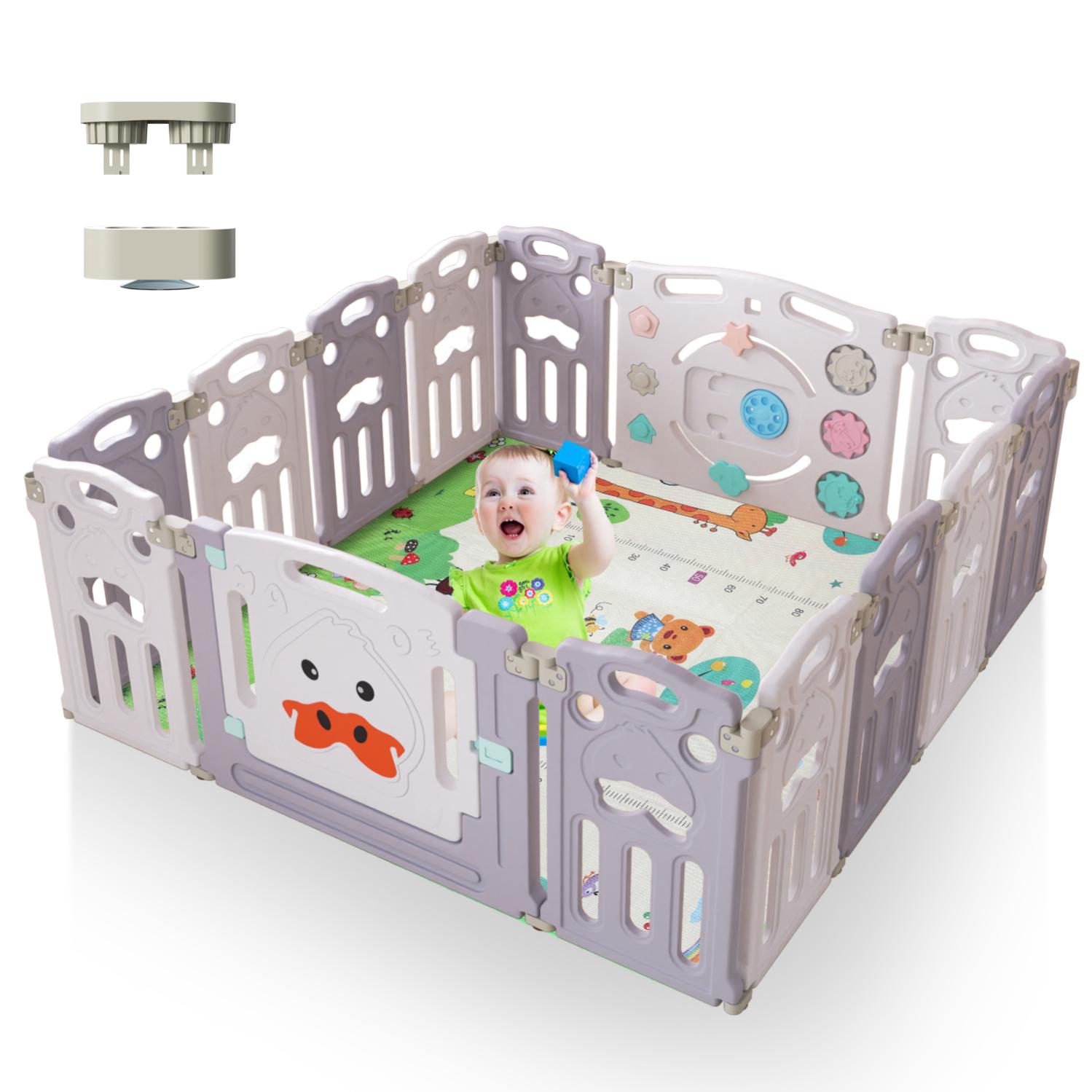 Box Baby 14 Pannelli 150x150x60 cm, con Porta per Bambini, Adatto a ...