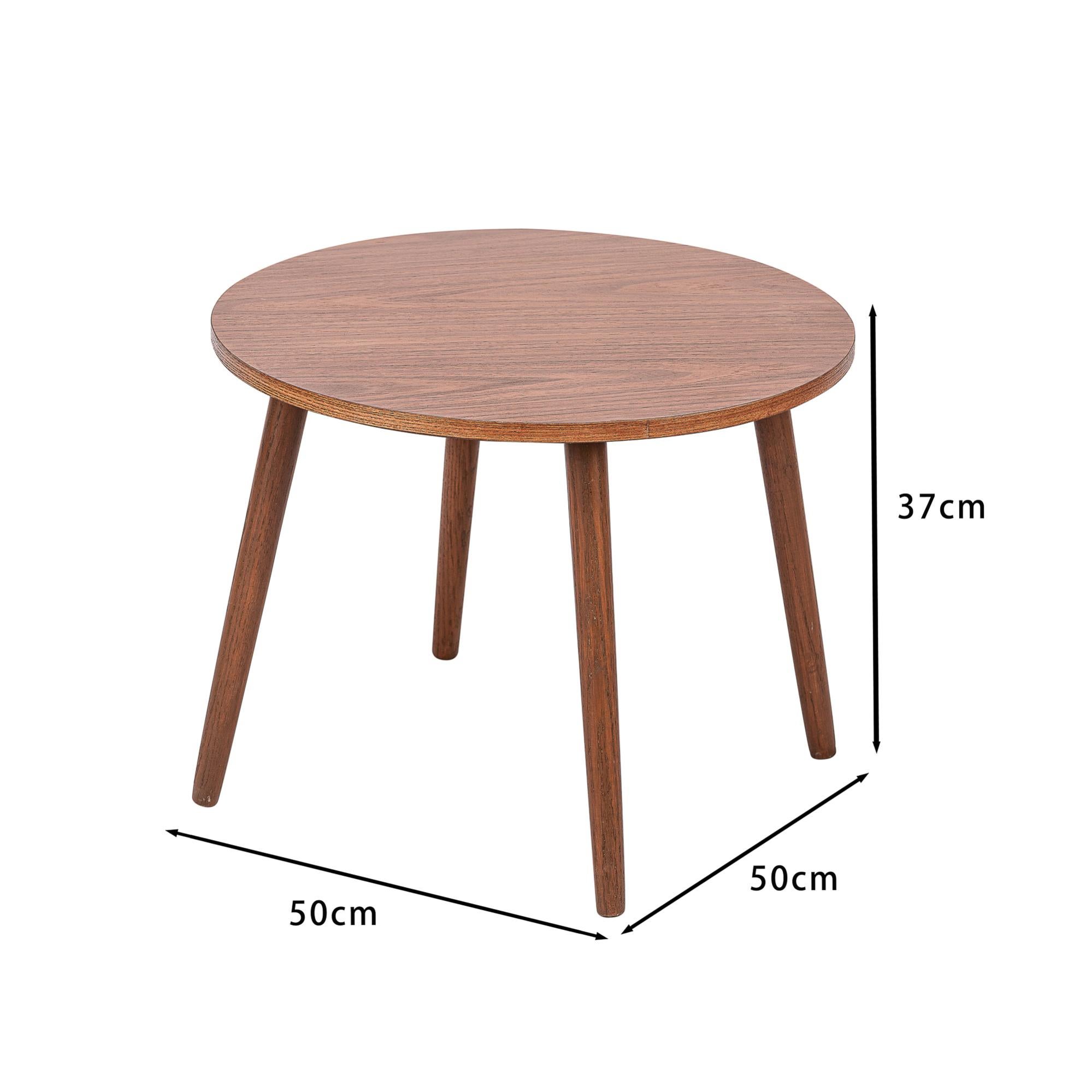 Nordlys - Table Appoint Bout de Canape Meuble Bois Rond Pin Marron ...