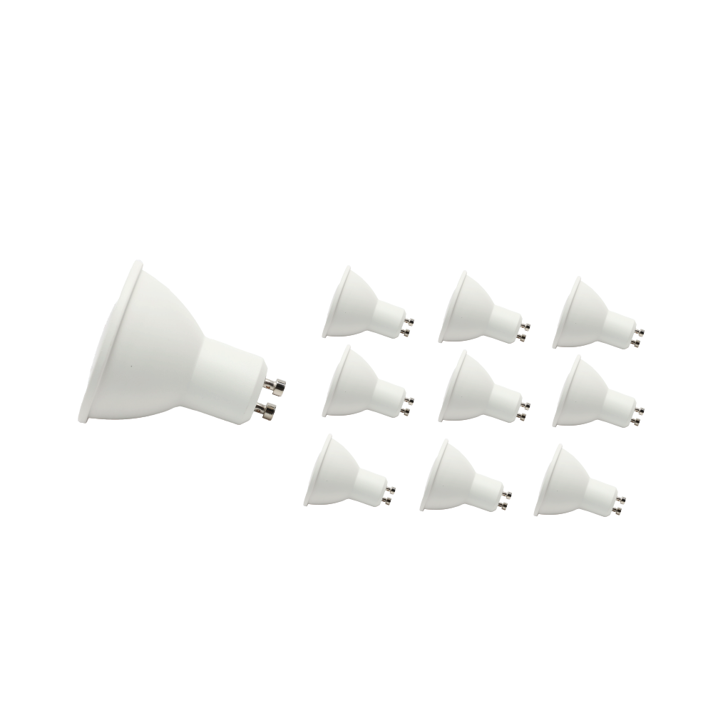 Pack de 10 Ampoules LED GU10 7W 120º SMD2835 665lm 220V 4000K Blanc Neutre Sans Scintillement ...