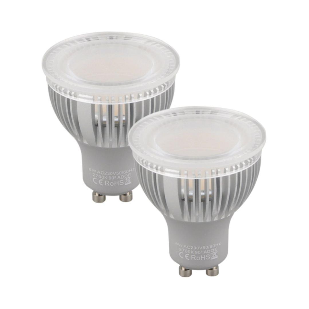 Pack de 2 ampoules GU10 6W 2700K 520lm | Leroy Merlin