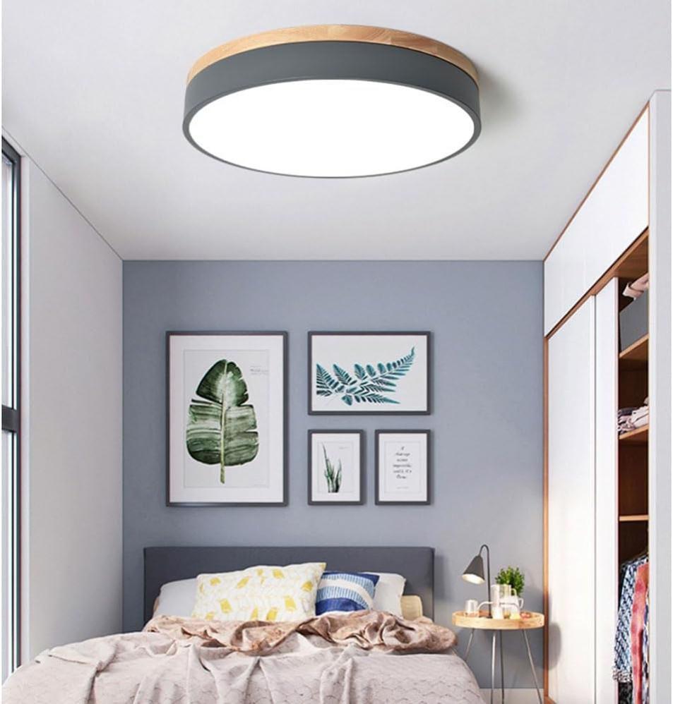 Plafonnier LED gris, plafonnier rond moderne simple, couloir, allée ...