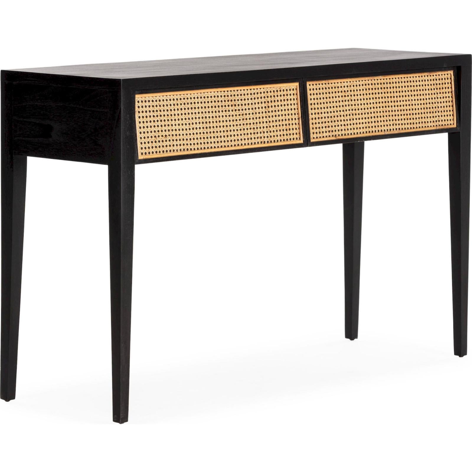 Console chic en Bois de cèdre et Rotin | Leroy Merlin