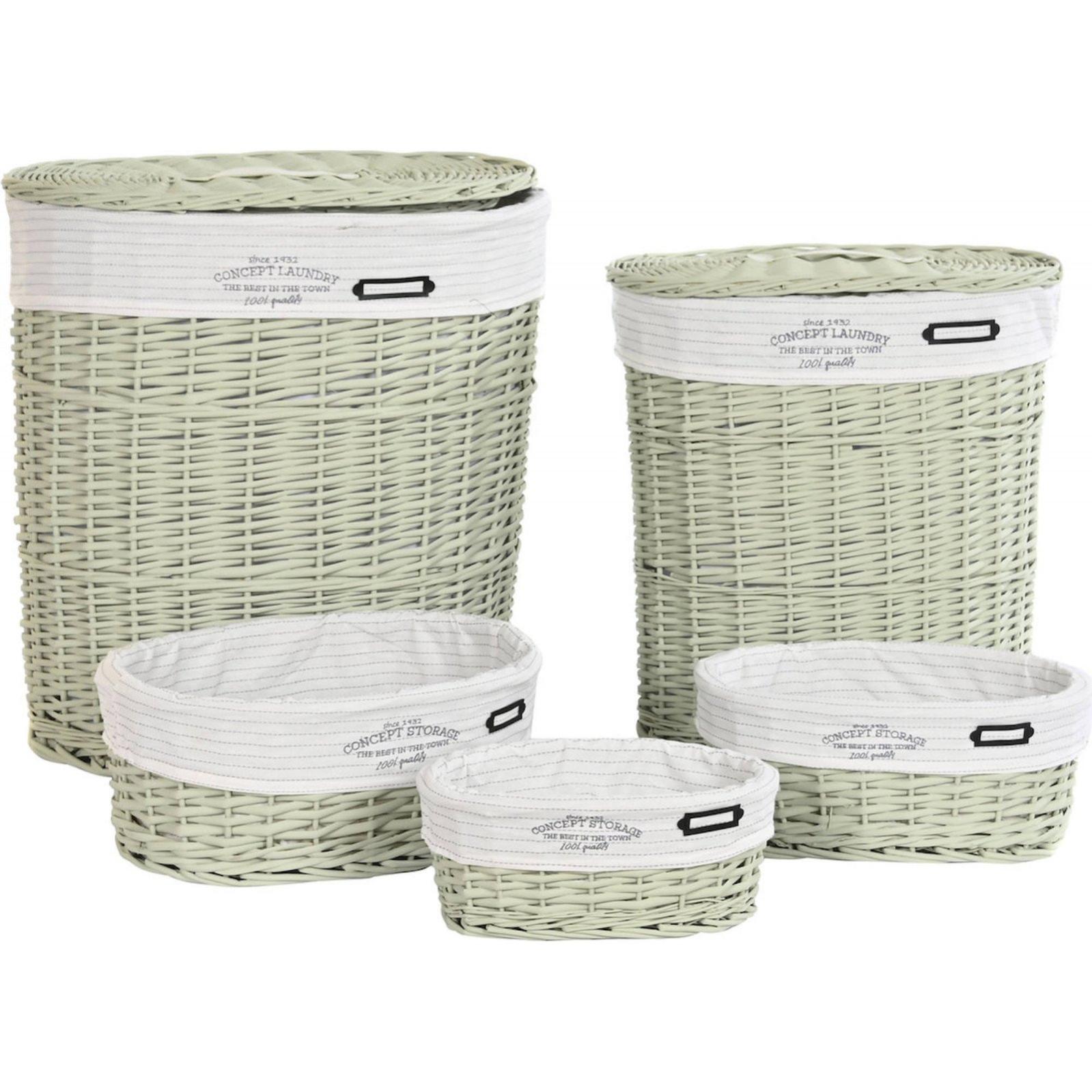 Panier vert élégant pour une buanderie raffinée | Leroy Merlin